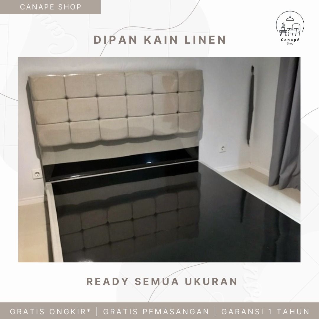 Divan Dipan Ranjang Tempat Tidur Minimalis Kain Linen Canvas #35 ...