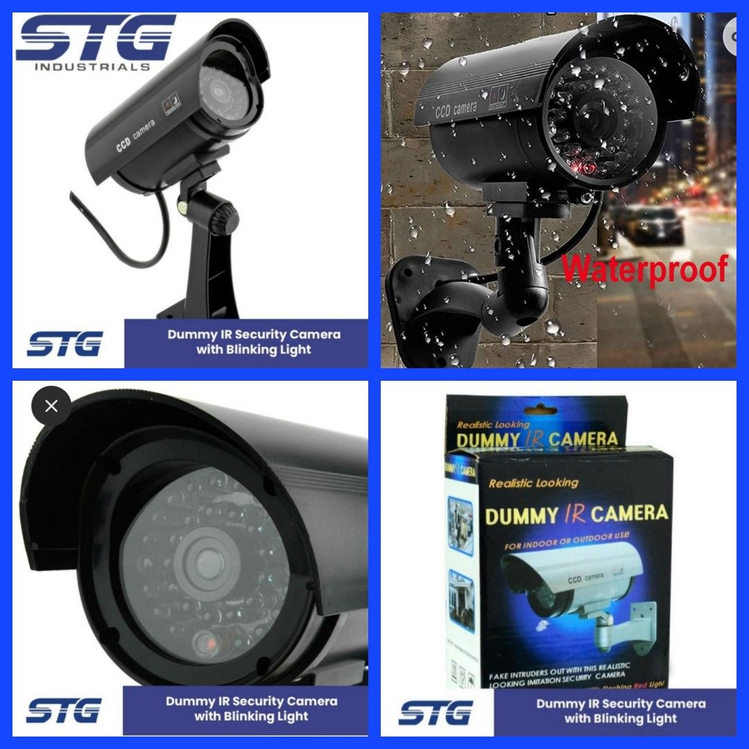 Fake Camera, Dummy Camera CCTV Surveillance System with Realistic Red ...