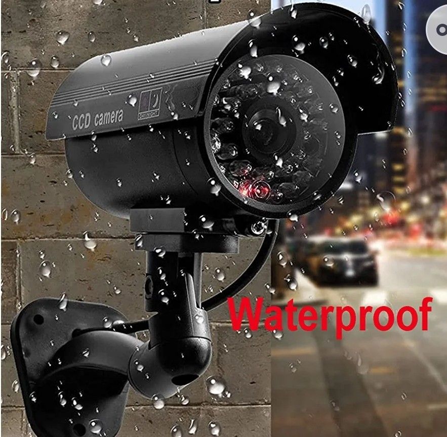 Fake Camera, Dummy Camera CCTV Surveillance System with Realistic Red ...