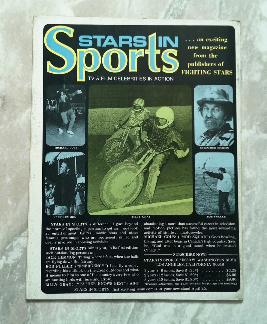 Fighting Stars Magazine 1974 Kung Fu David Carradine Bruce Lee Chuck ...