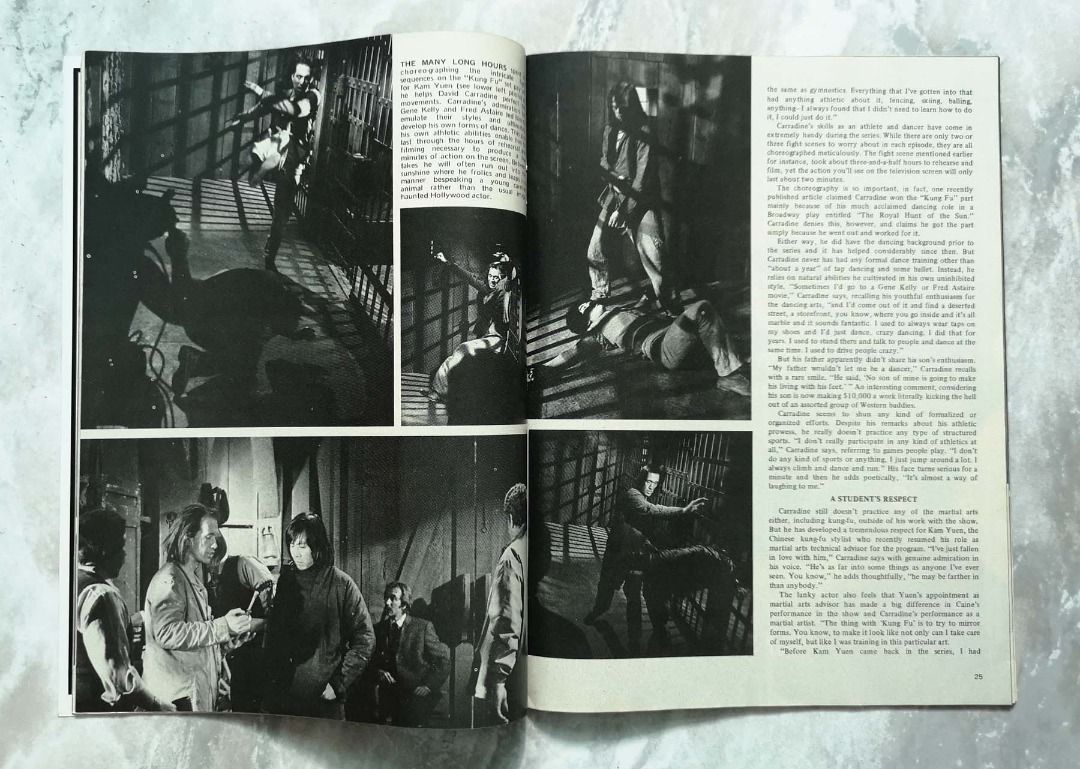 Fighting Stars Magazine 1974 Kung Fu David Carradine Bruce Lee Chuck ...