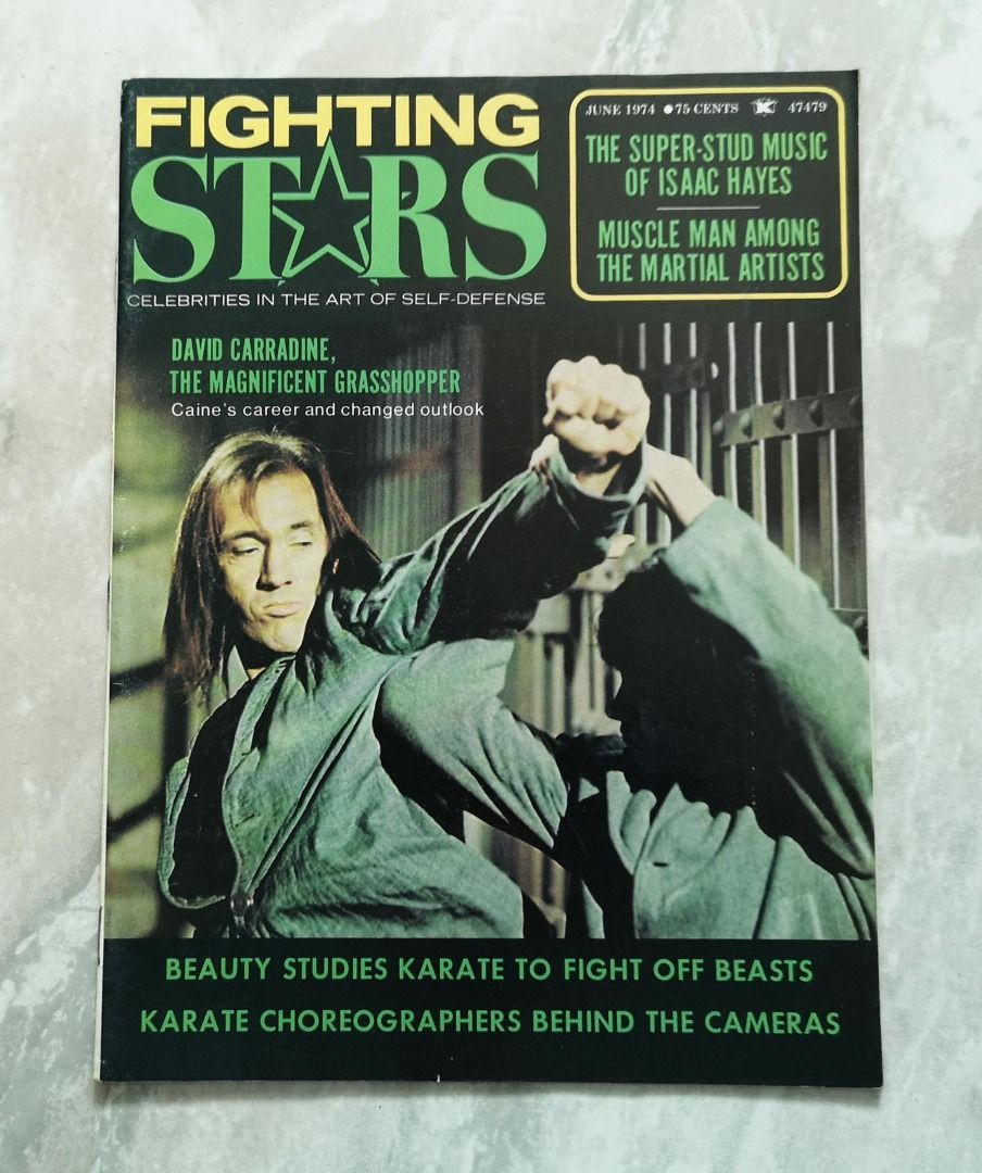 Fighting Stars Magazine 1974 Kung Fu David Carradine Bruce Lee Chuck ...