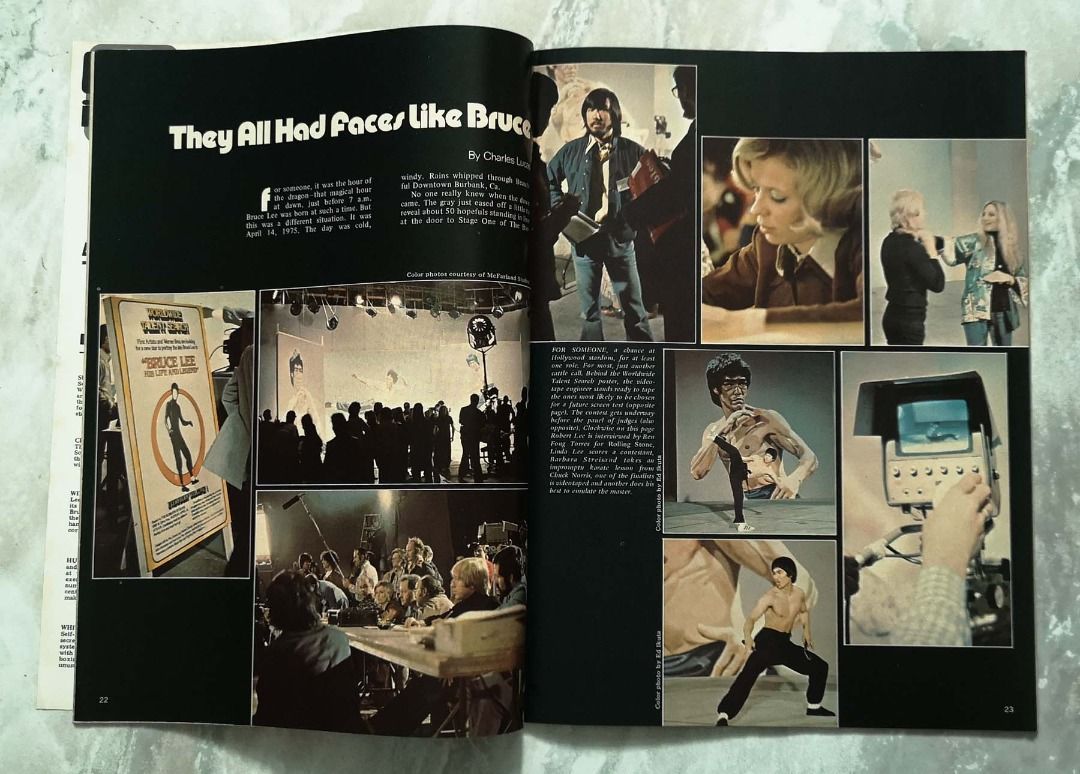 Fighting Stars Magazine 1975 Bruce Lee Linda Lee Chuck Norris Sonny ...