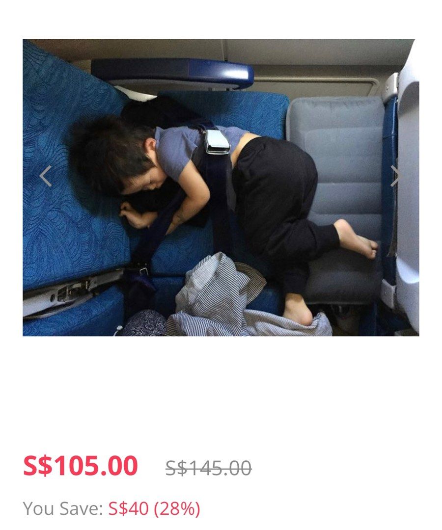 Fly Tot Original 2.0 Inflatable Airplane Cushion (Includes Pump + Bag ...