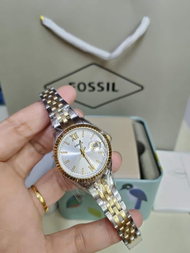 FOSSIL MINI TWO TONE DATE DIAL AUTHENTIC WATCH on Carousell