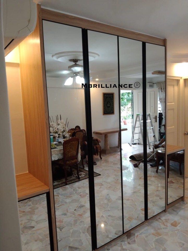 Full mirror built in wardrobe, Furniture & Home Living, Furniture ...