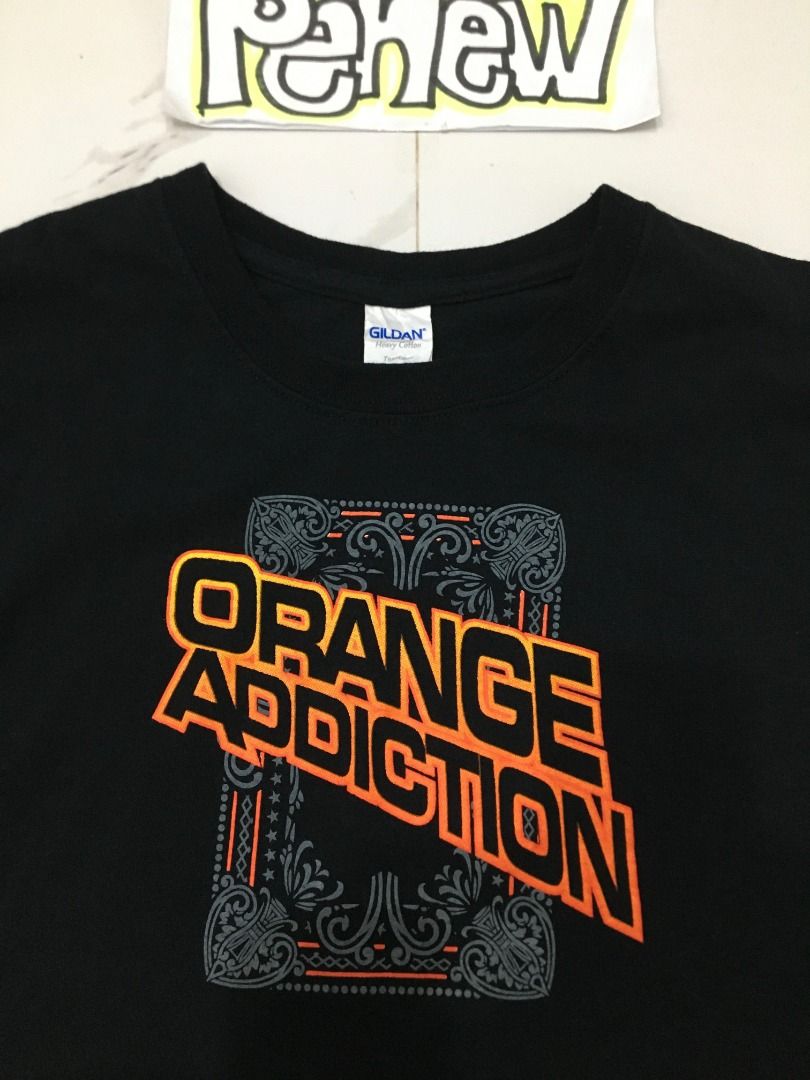Gildan - Orange Addiction T-Shirt, Men's Fashion, Tops & Sets, Tshirts ...