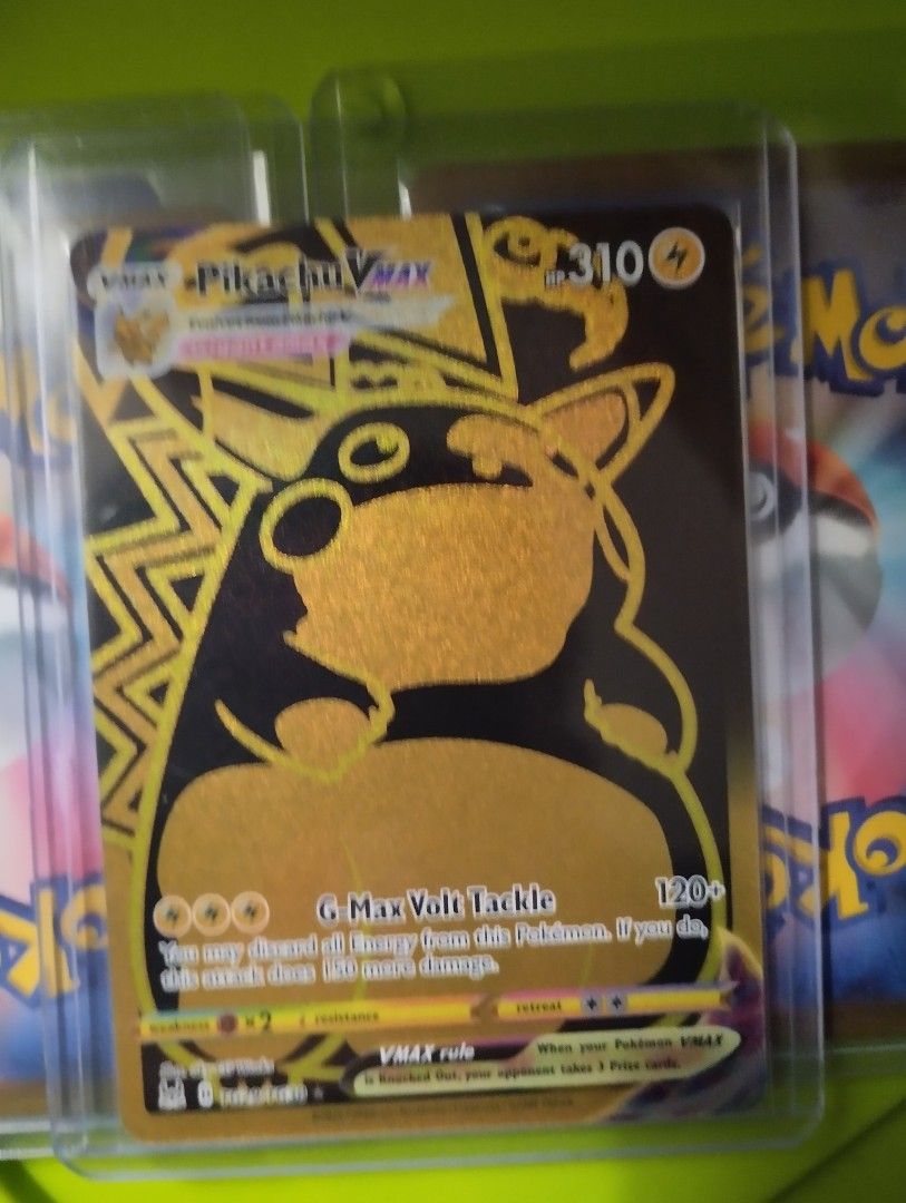 Gold Pikachu Vmax Pika gold vmax, Hobbies & Toys, Toys & Games on Carousell