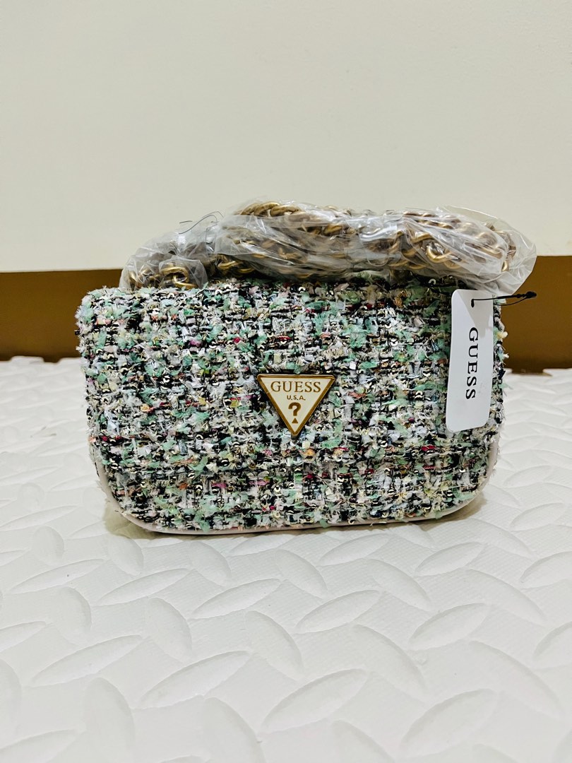 Guess Cessily mini gold tweed, Women's Fashion, Bags & Wallets ...
