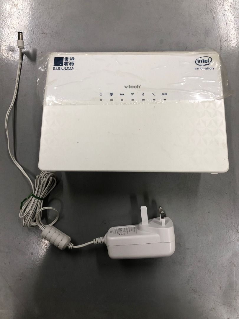 HKBN 香港寬頻 寬頻解碼器 Vtech Modem Router 連 DC12V 2A 火牛 路由器, 電腦＆科技, 電腦周邊及配件 ...