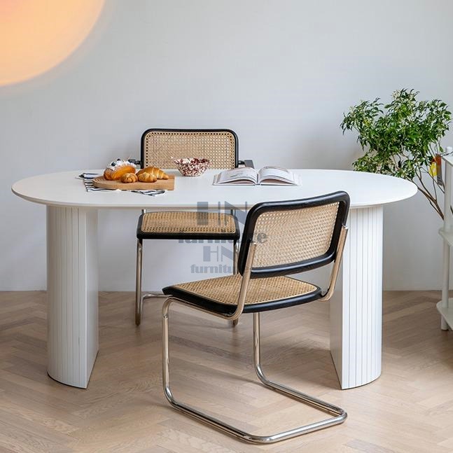 hn-0550 Cassandra Oval Dining Table Conference, Furniture & Home Living ...