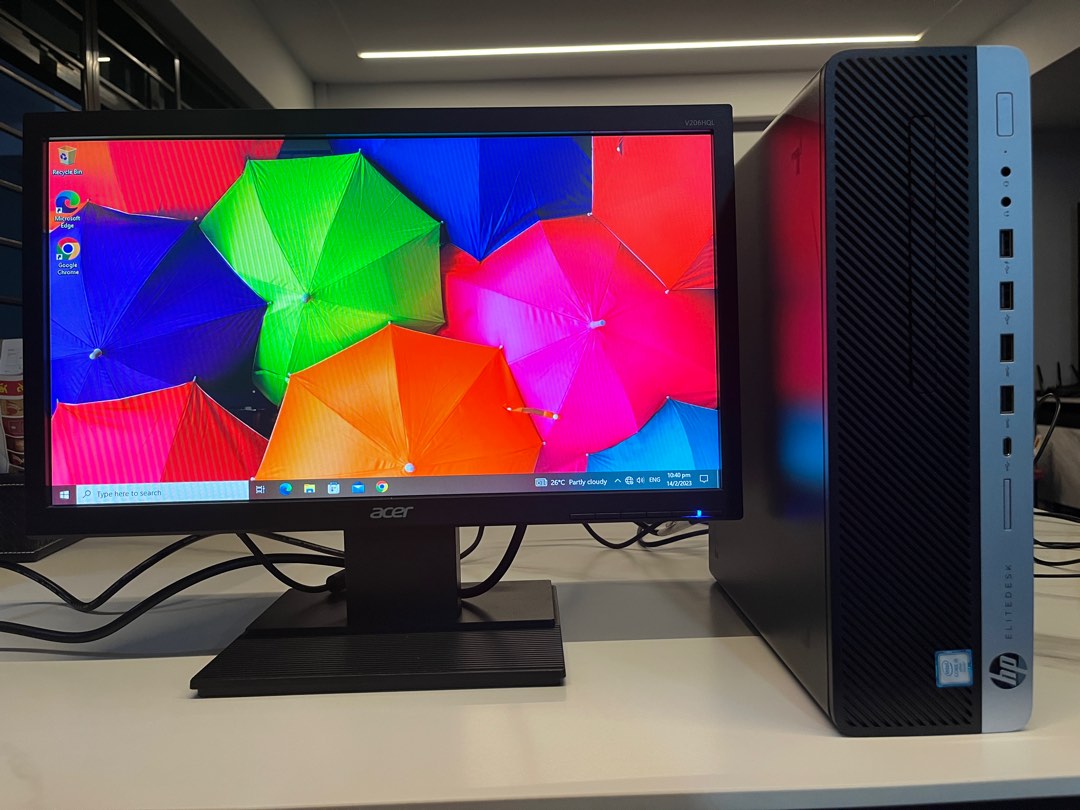 HP Business Office WFH School HBL Desktop Computer PC budget Set CPU ...