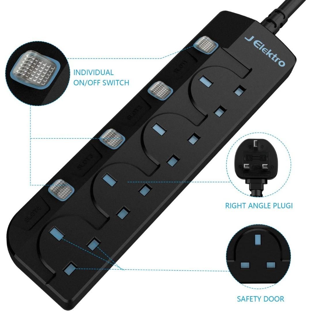 [instock] Extension Cord with Individual Switches, J Elektro Power ...