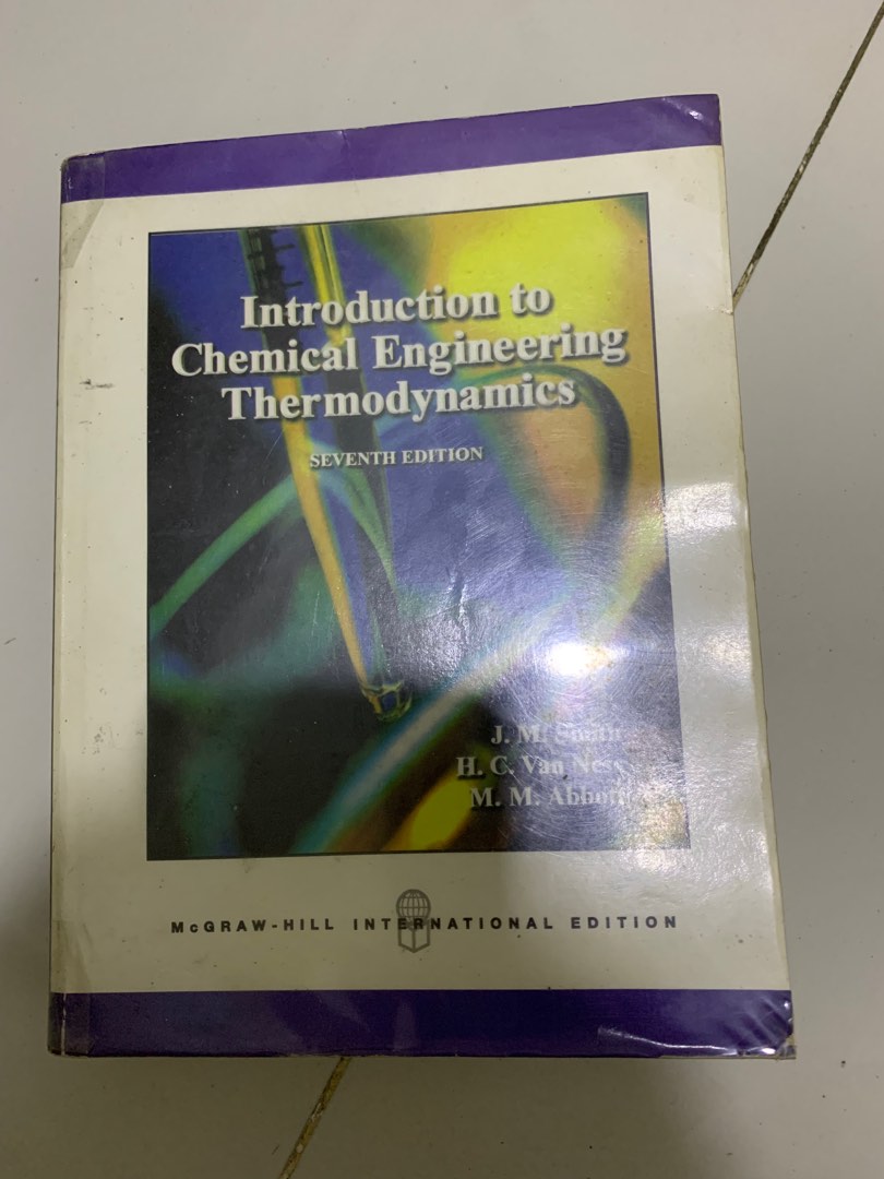 Introduction to Chemical Engineering Thermodynamics 7th Edition ...