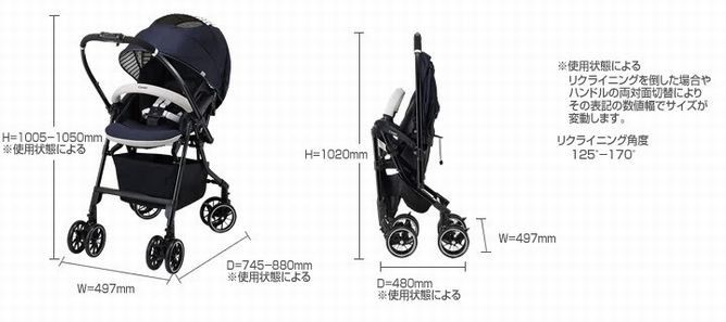 Japan Brand Stroller - "COMBI" Mechakaru Auto Caster 4, Babies & Kids ...