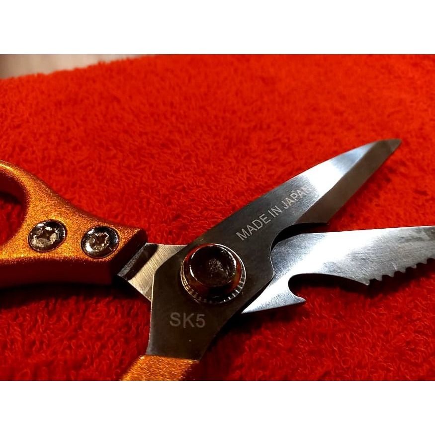 Japanese SK-5 Carbon Tool Steel Kitchen Bone Cutter Scissor - Gold ...