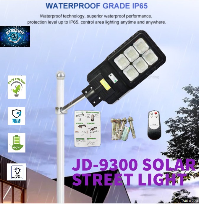 JD-9300 SOLAR STREET LIGHT, Furniture & Home Living, Lighting & Fans ...