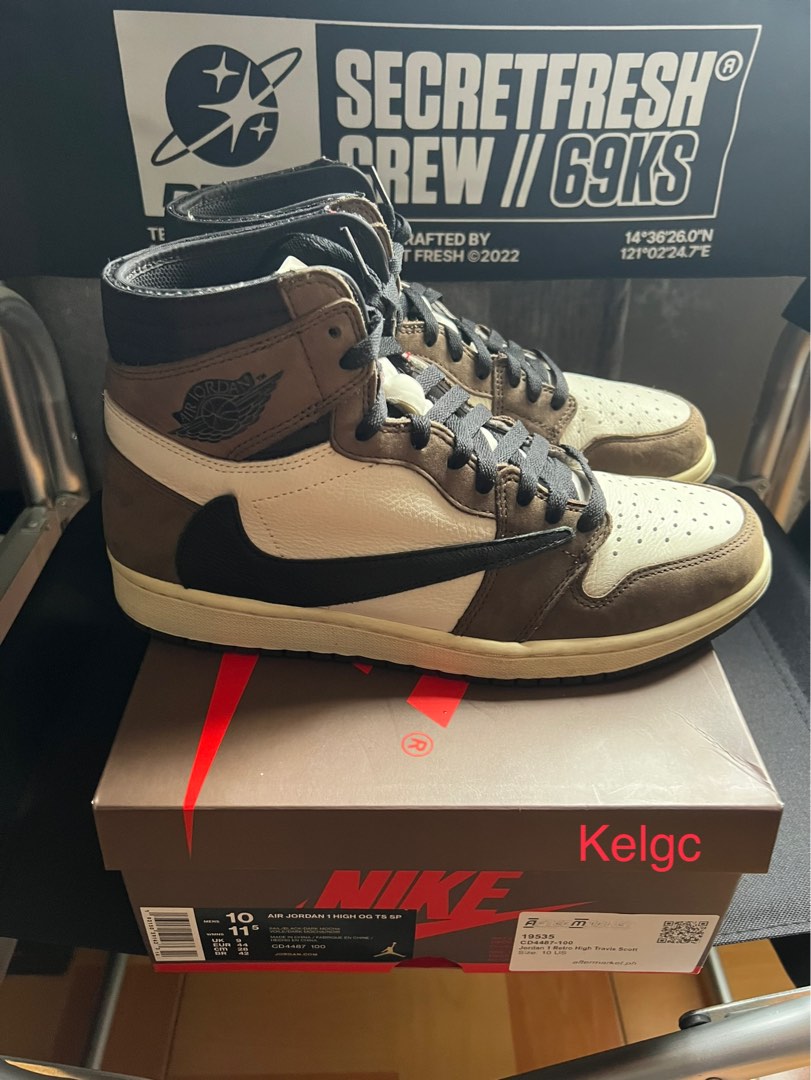 Jordan 1 High Travis Scott Og sz10, Men's Fashion, Footwear, Sneakers ...