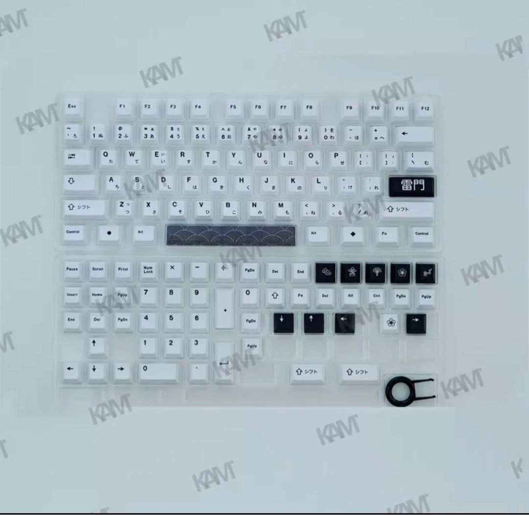 Kam GMK Kaminarimon Keycaps PBT Sublimation 129 Keys Japanese Handmade ...