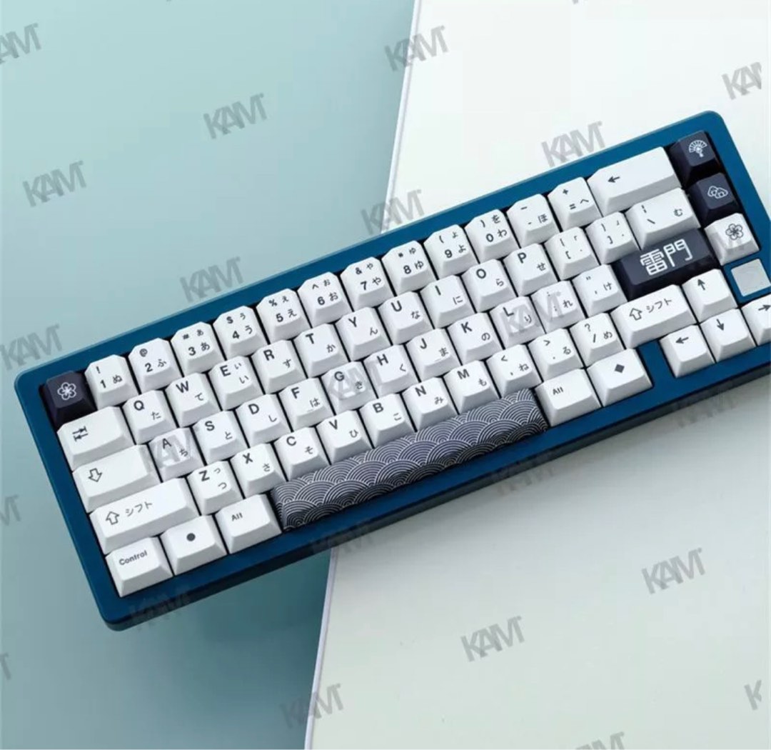 Kam GMK Kaminarimon Keycaps PBT Sublimation 129 Keys Japanese Handmade ...
