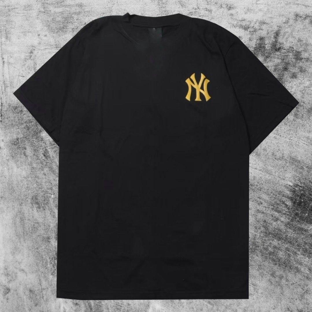 Kaos MLB New York Yankees Outline Hitam, Fesyen Pria, Pakaian , Atasan ...