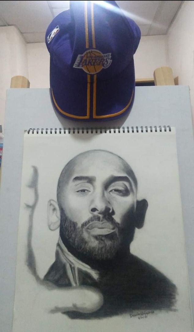 Kobe Bryant (Portrait Drawing), Hobbies & Toys, Stationary & Craft, Art ...