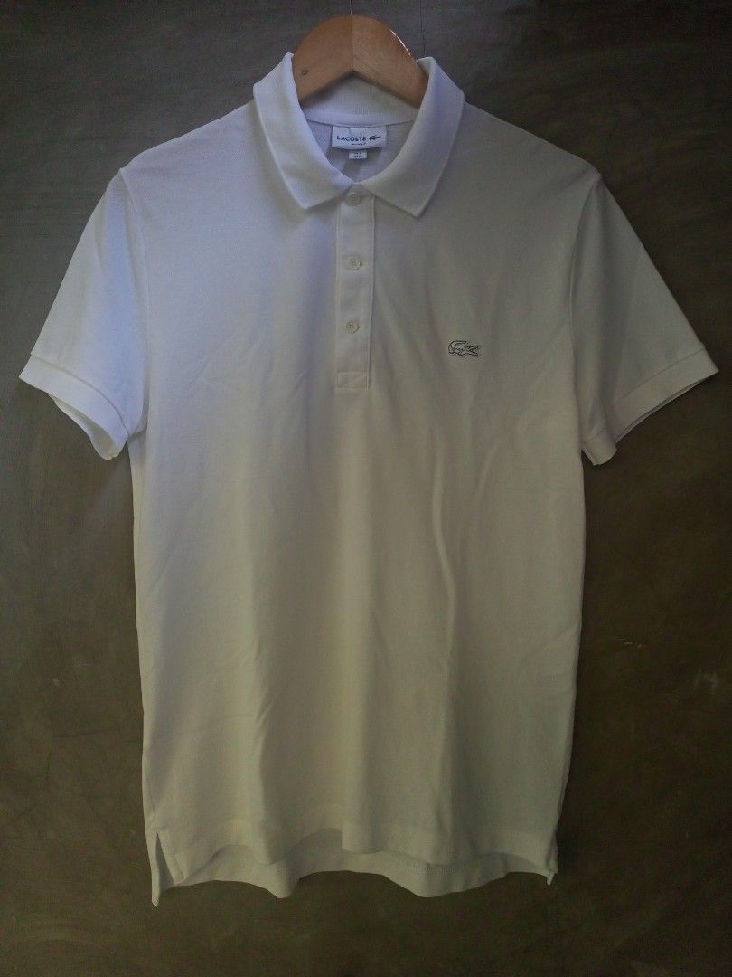 Lacoste White Polo Shirt, Men's Fashion, Tops & Sets, Tshirts & Polo Shirts on Carousell
