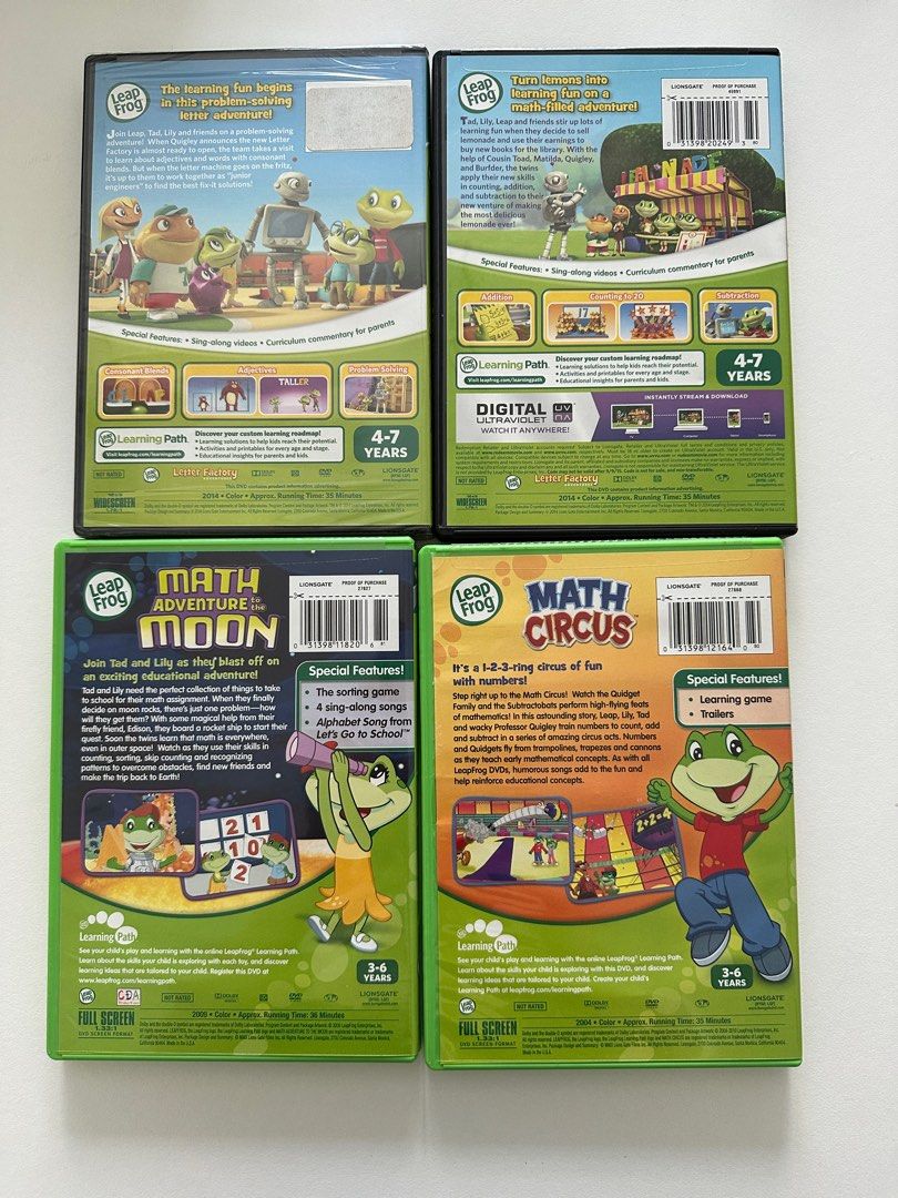 Leapfrog DVDs Original, Hobbies & Toys, Music & Media, CDs & DVDs on ...