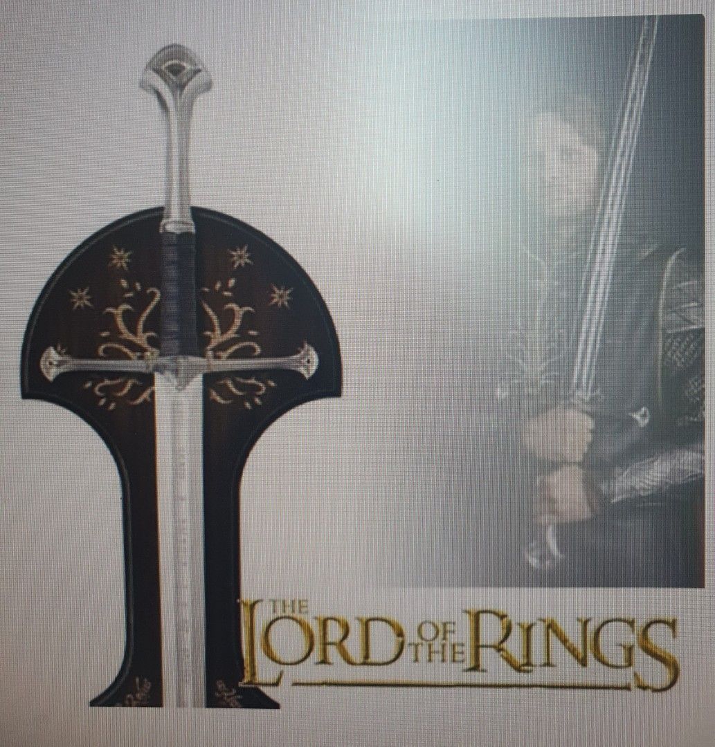 [LOTR] Anduril: The Sword of King Elessar (Original BackBoard Only), Hobbies & Toys, Memorabilia ...