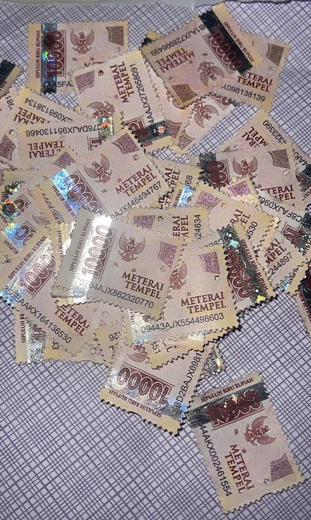 Materai 10000 asli grade A, benda pos , perangko, Antik, Filateli di ...