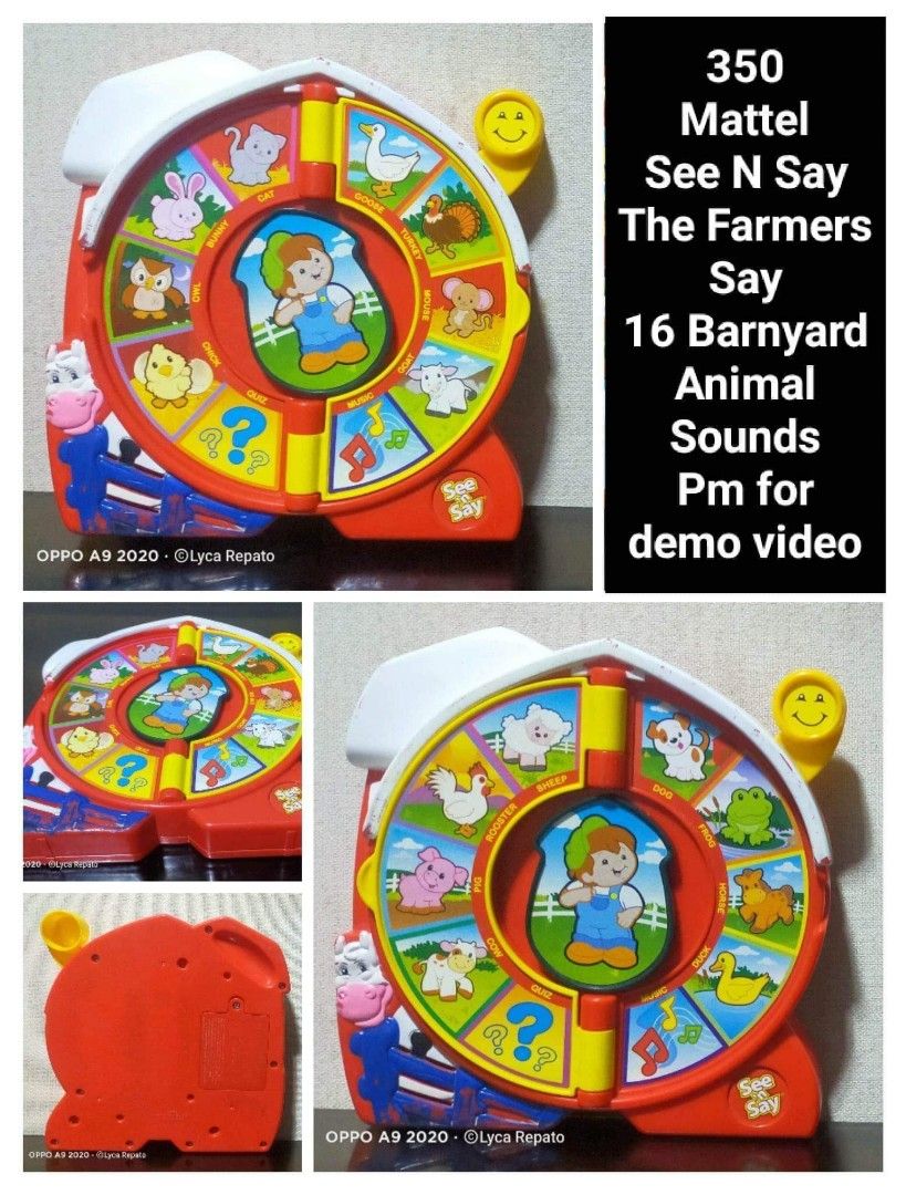 Mattel See N Say The Farmers Say 16 Barnyard Animal Sounds, Hobbies ...