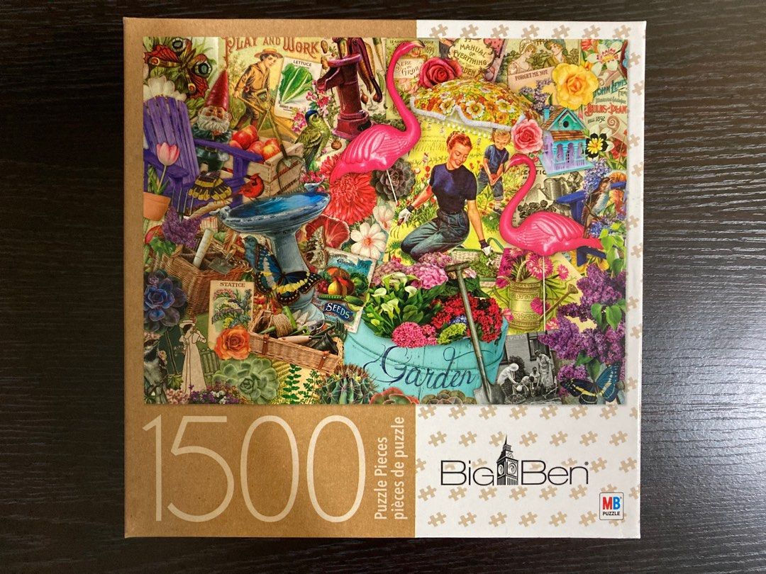 MB 1500 pieces Jigsaw Puzzle - Garden Collage 2, Hobbies & Toys, Toys ...