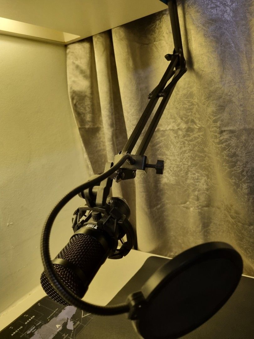 Microphone with Arm and muffler, Audio, Microphones on Carousell