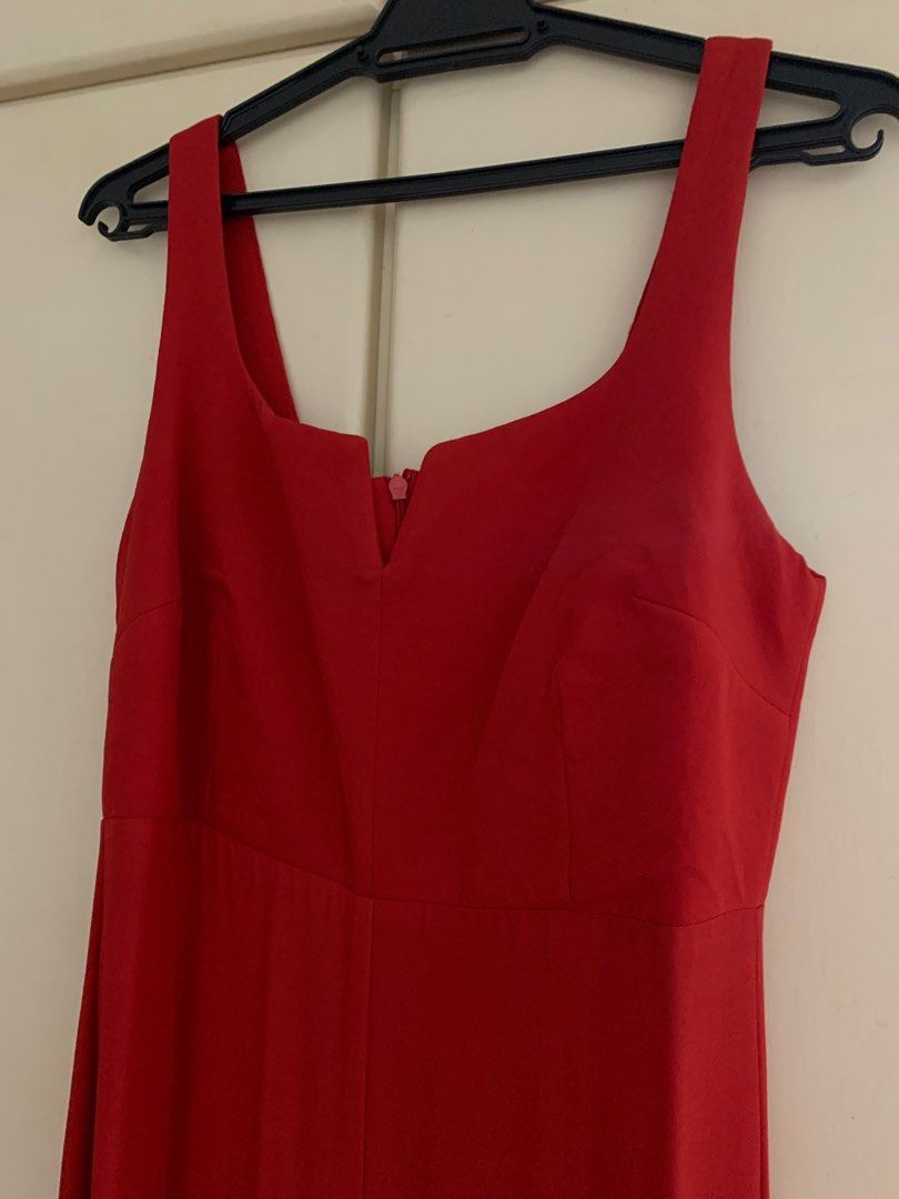 MNG Mango Bright Red jumpsuit, Women's Fashion, Dresses & Sets ...