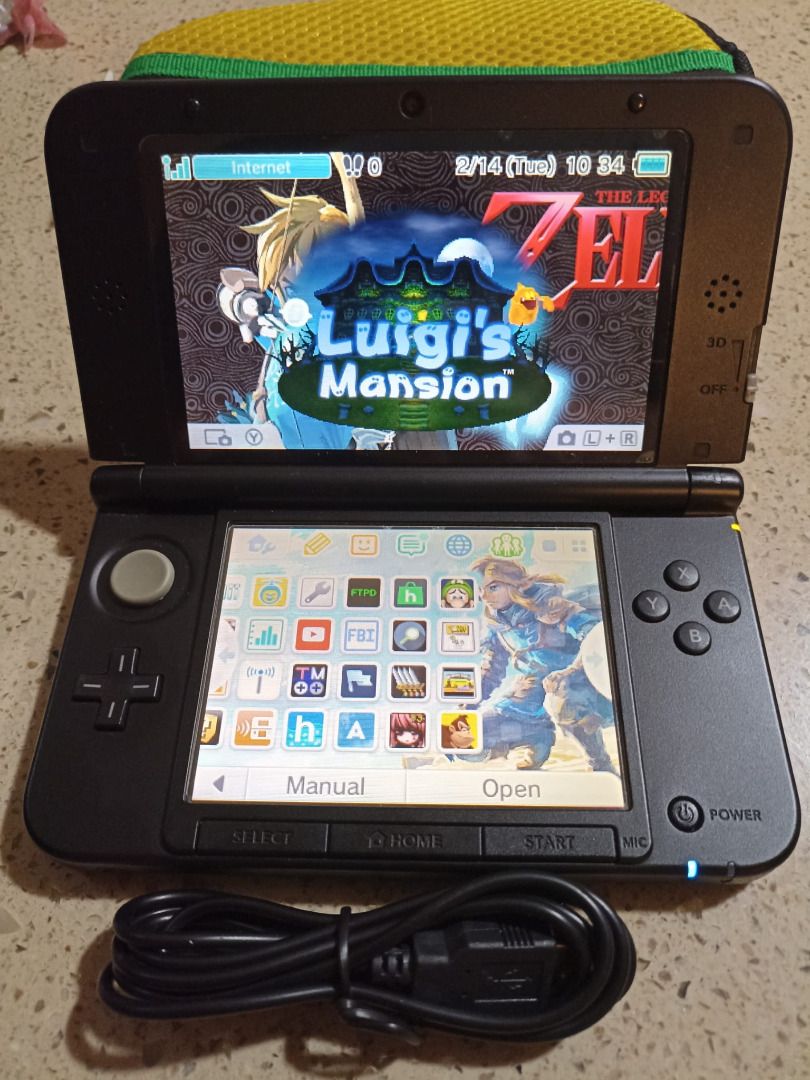 Modded Nintendo 3DS XL (black color) 32/128GB storage options with charging cable , Video Gaming ...