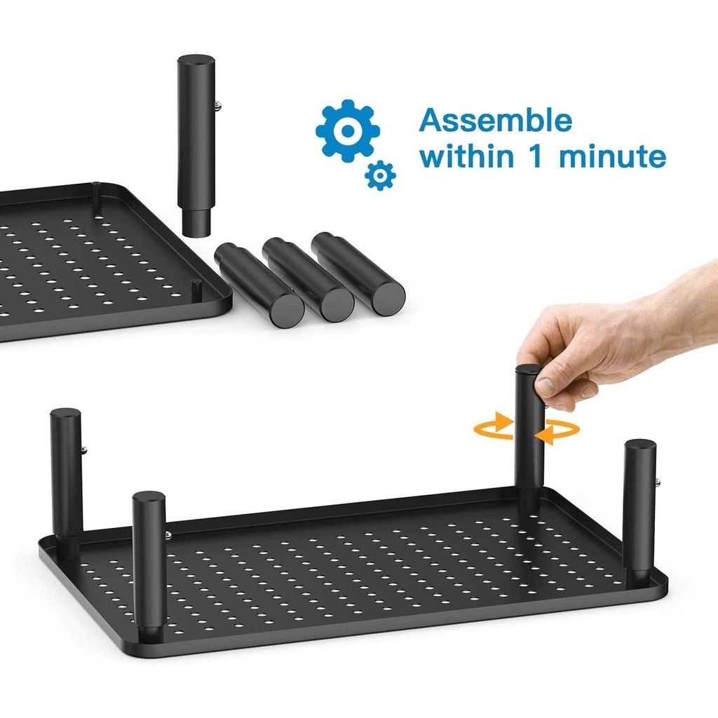 Monitor Stand 3 Height Adjustable Monitor Stand Ergonomic Metal Monitor ...