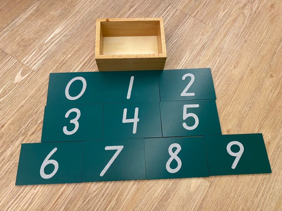 Montessori Numbers 0-9 Sandpaper Tactile, Hobbies & Toys, Toys & Games ...