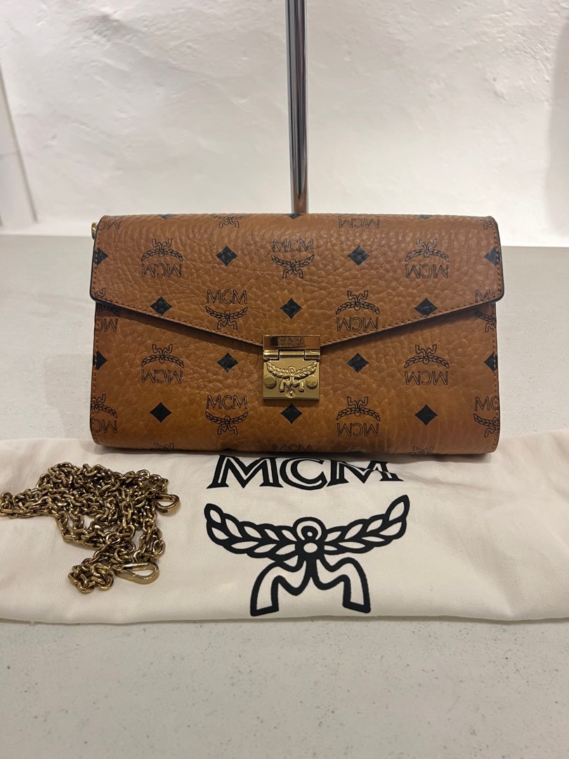 Original MCM Chain Sling Bag, Luxury, Bags & Wallets on Carousell