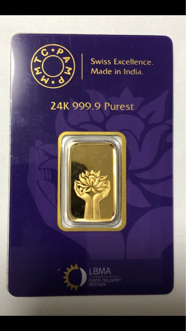 Limited edition Beautiful Lotus Pamp Suisse 10g Gold Bar 999.9, Luxury ...