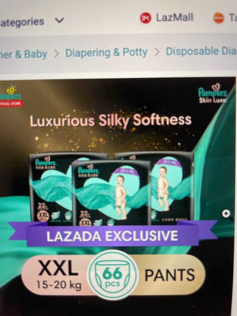 Pampers all nighters XXL size for 15kg- 20 Kg, Babies & Kids, Bathing ...