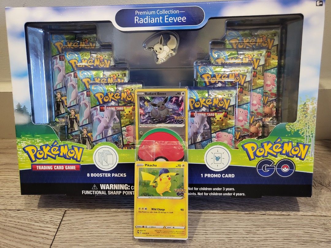 Pokemon TCG: Pokemon Go Radiant Eevee Premium Collection Box, Hobbies ...