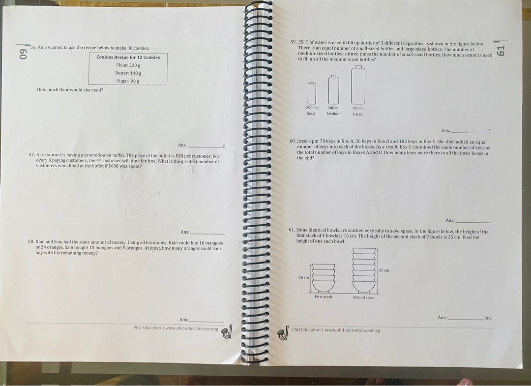 Primary 6 PSLE Math Model Exam Questions/Solution Booklet, Hobbies ...