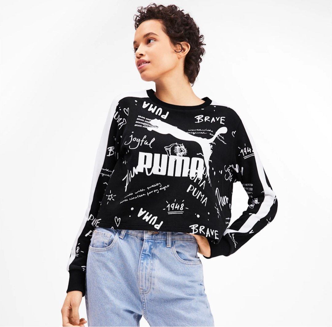 Puma sportstyle prime/ select classic logo crew, Women's Fashion, Coats ...