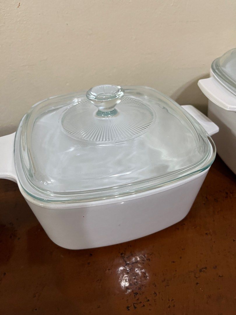 Pyrex square bowls with lid, Furniture & Home Living, Kitchenware ...