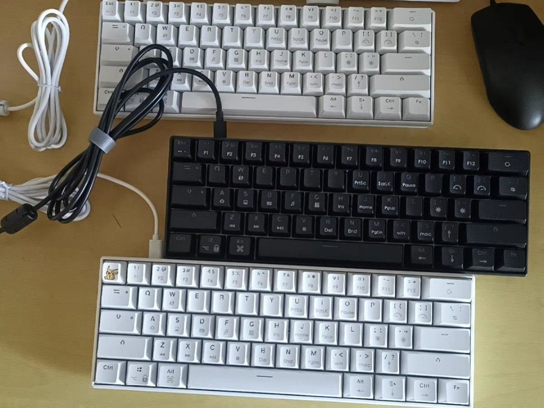 READSON YX61(青/紅/茶/黑軸) 61鍵RGB電競機械鍵盤(保留104全尺寸鍵盤功能) Type-C有線連接 全鍵無衝 鍵線分離 ...