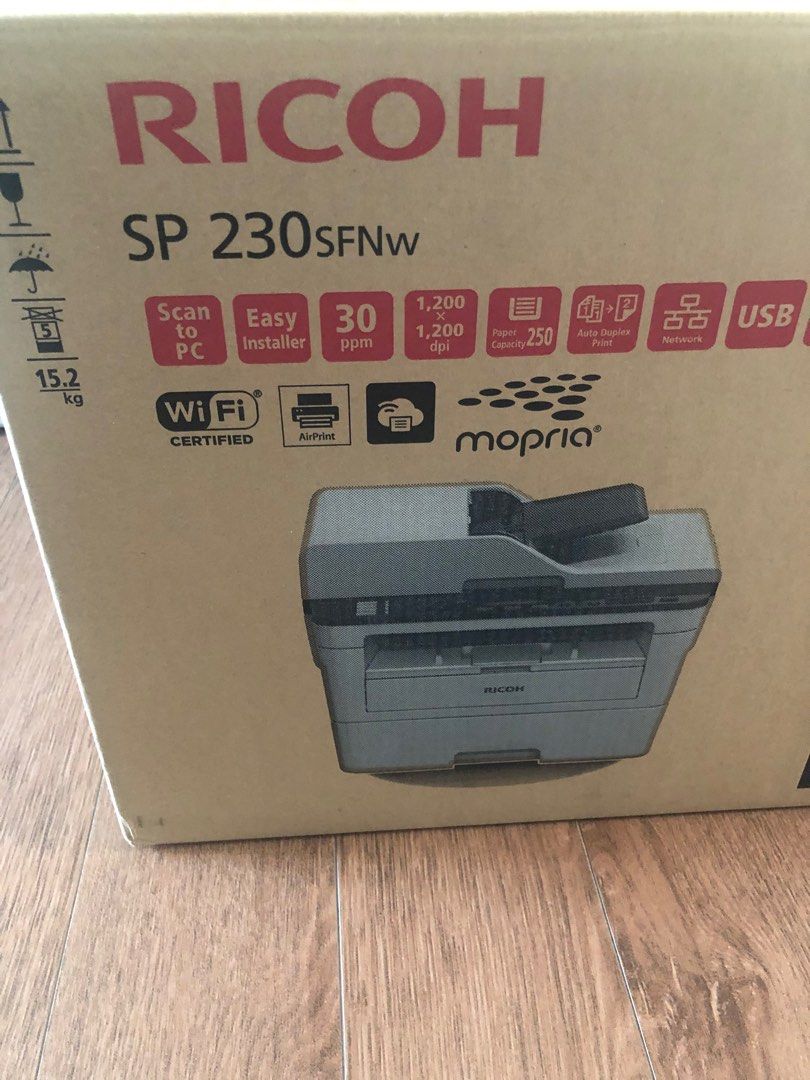 Ricoh SP 230 SFNw printer, Computers & Tech, Printers, Scanners & Copiers on Carousell