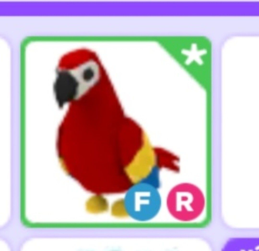 Roblox Adopt Me Fly + Ride Parrot, 電子遊戲, 電子遊戲, 其他 - Carousell