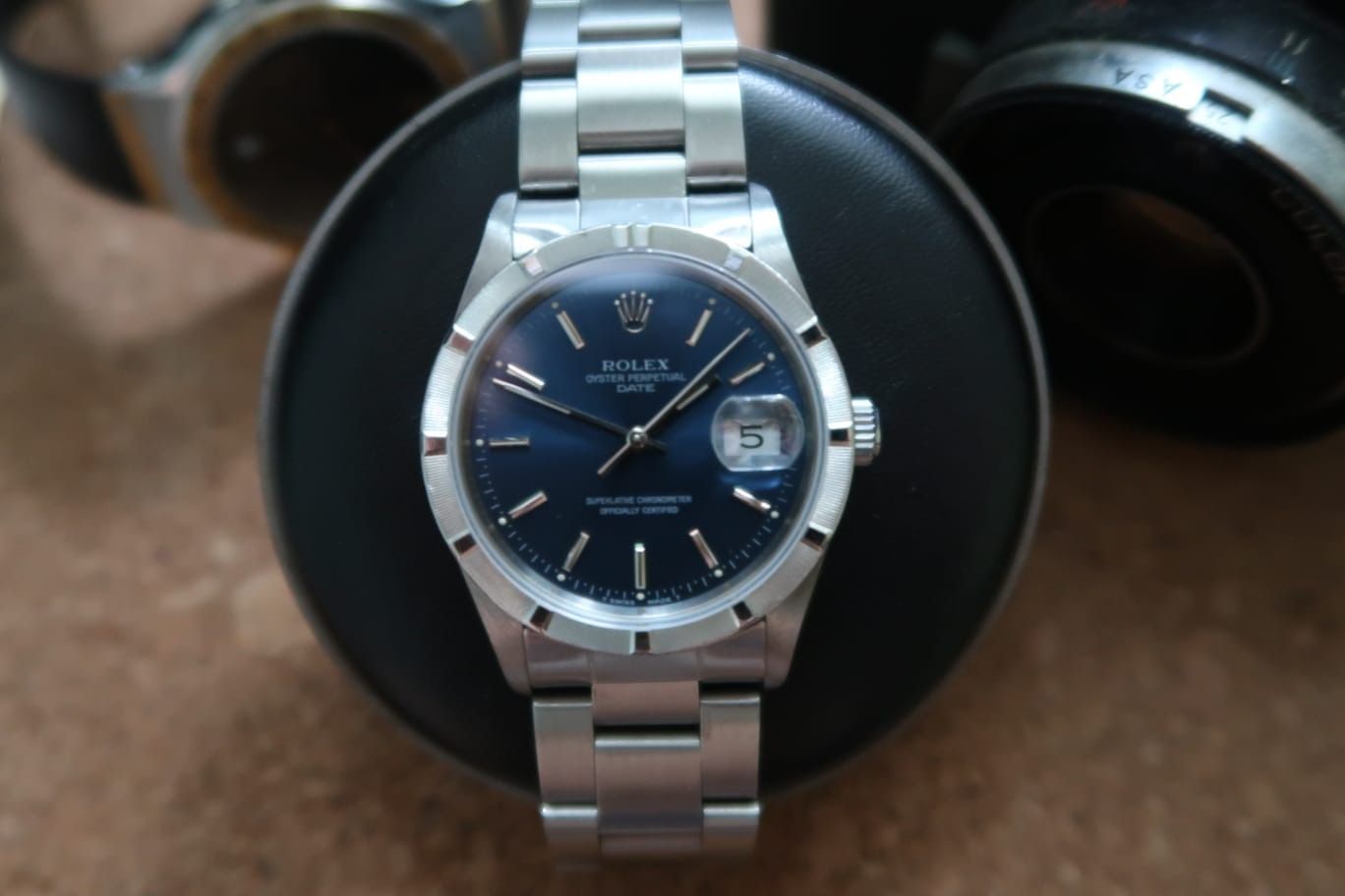 Rolex 15210 Oyster Perpetual Date Blue dial, Luxury, Watches on Carousell