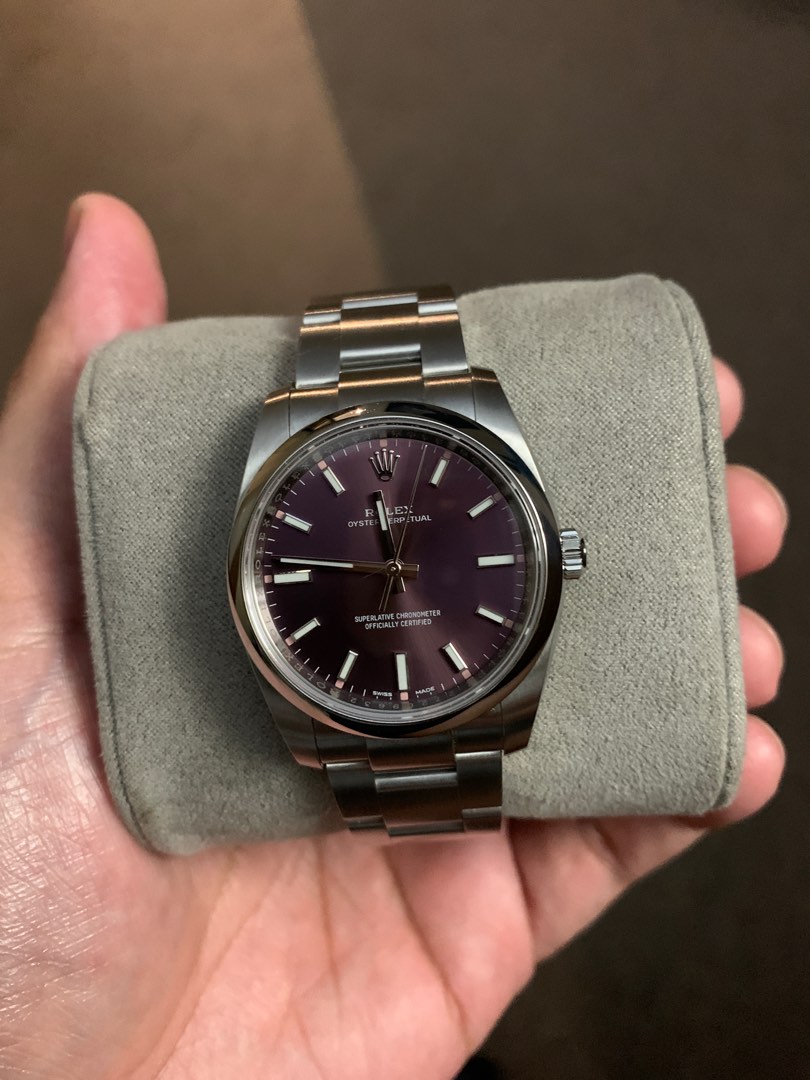 Rolex OP34 Red Grape RARE!, Luxury, Watches on Carousell