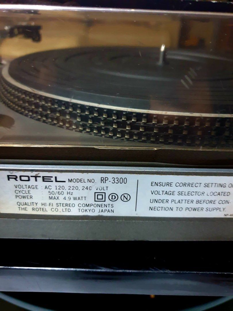 ROTEL Turntable RP-3300, Audio, Other Audio Equipment on Carousell